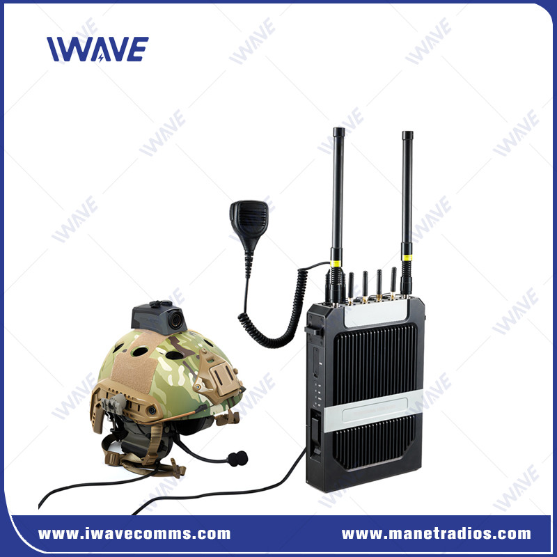Tactical Body Worn IP MESH Radio With Real Voice Communication And HD Video
